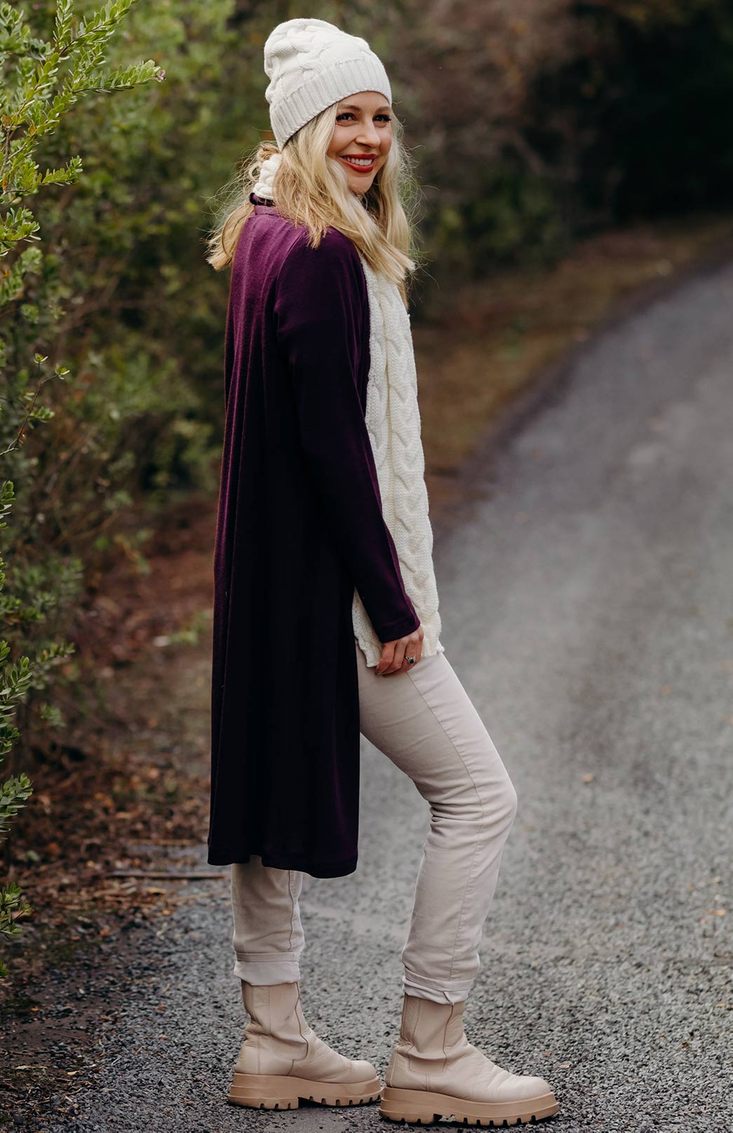 Women's Merino Wool Long Drape Cardigan | Smitten Merino