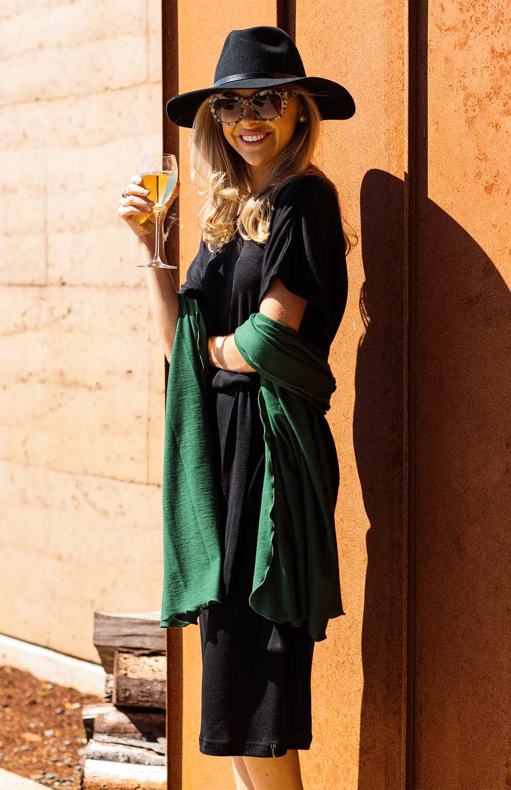 Women's Merino Wool Patterned Wrap | Smitten Merino