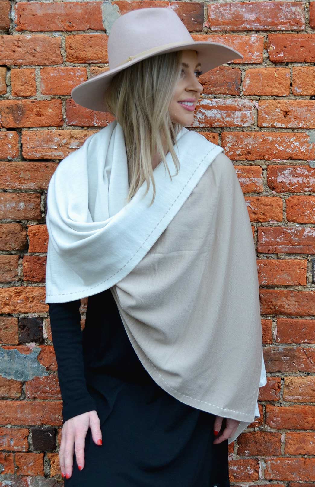 Women's Merino Wool Reversible Wrap | Smitten Merino