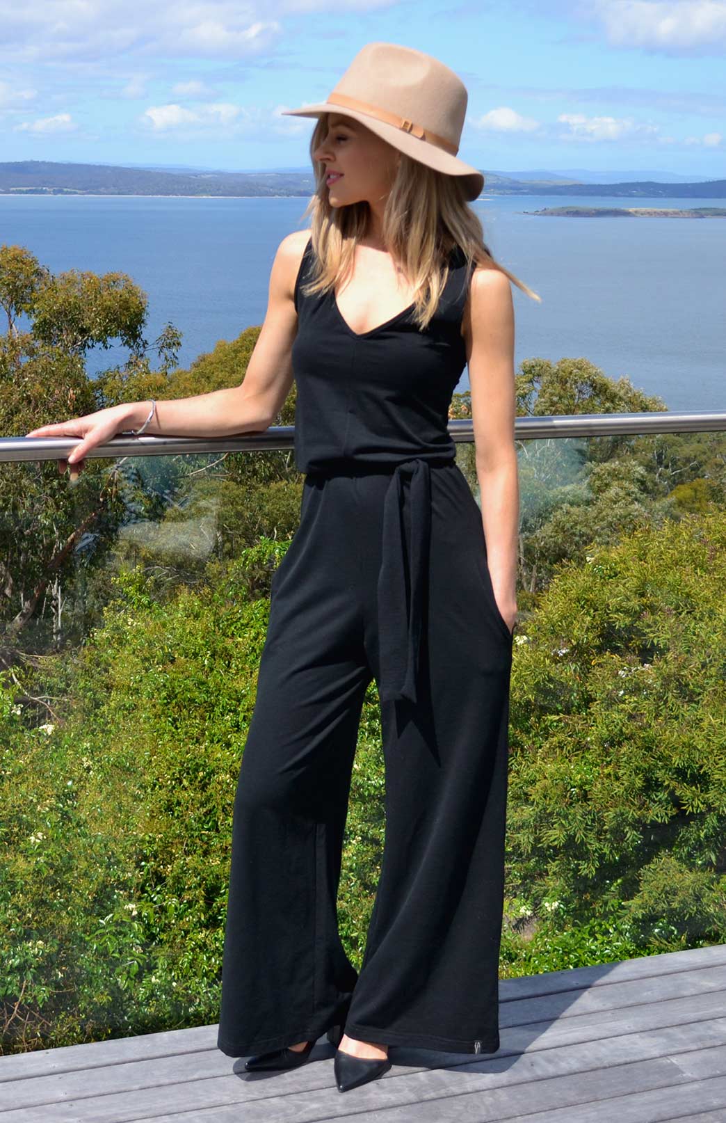 Women's Merino Wool Sleeveless Jumpsuit | Smitten Merino